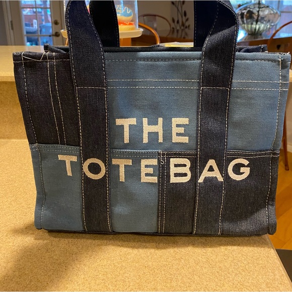 Bags | Tote Blue Jean Handbag Small | Poshmark
